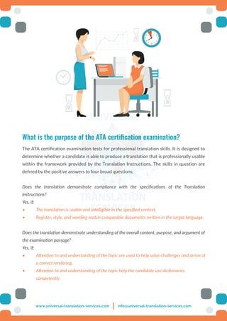 ATA Certifications examination overview | PDF