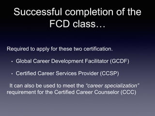 Career Credentials explained - Facilitating Career Development (FCD ...