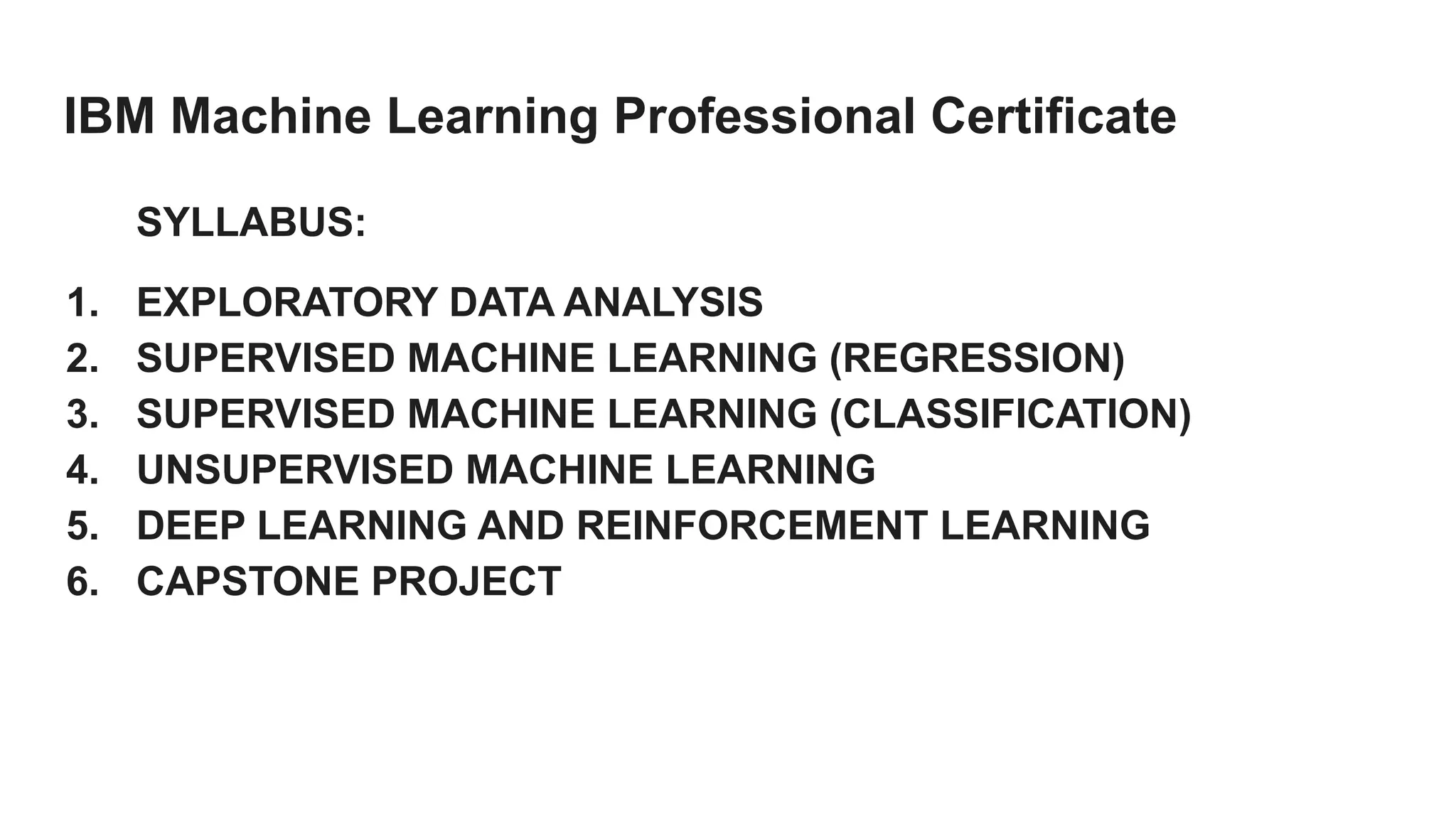 CERTIFICATIONS IN MACHINE LEARNING and AI | PDF