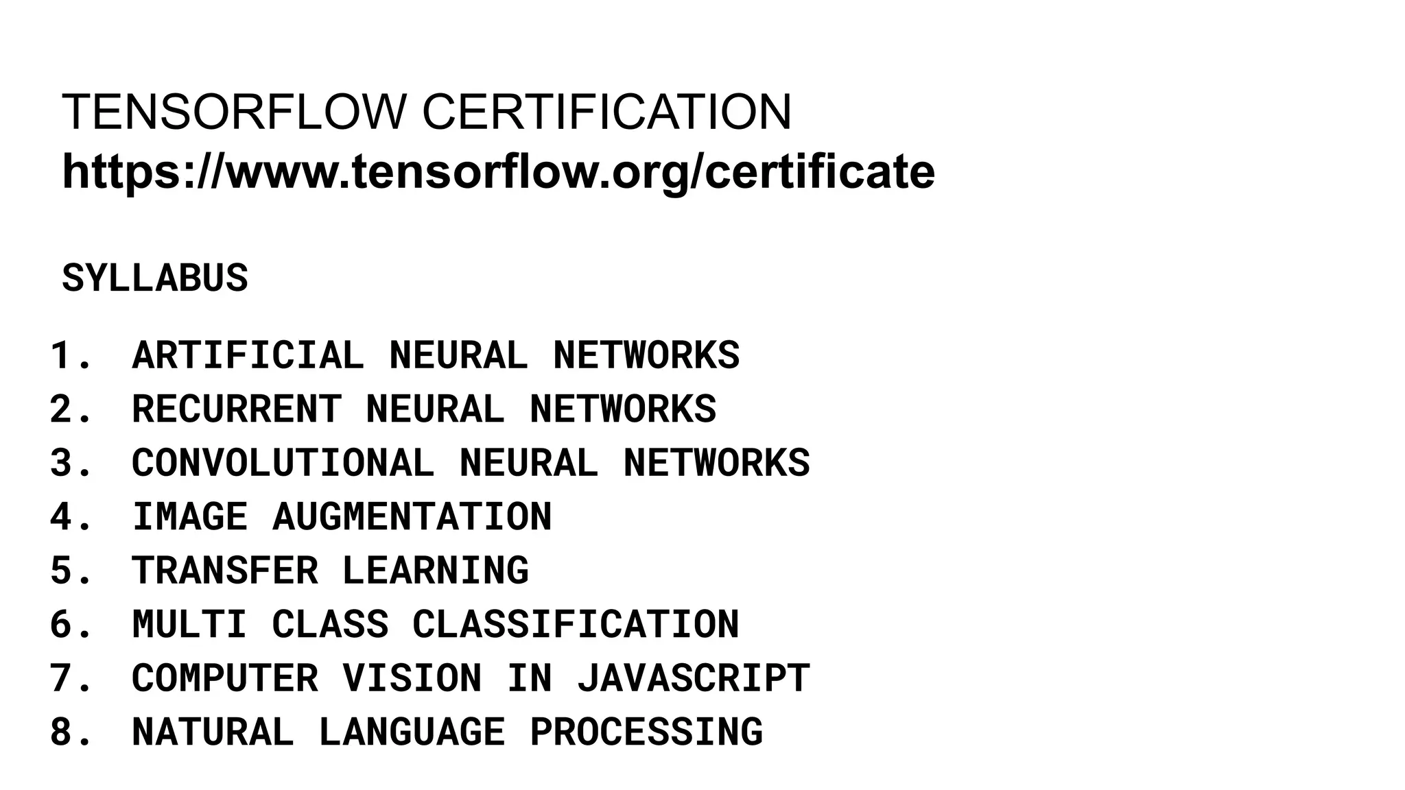 CERTIFICATIONS IN MACHINE LEARNING and AI | PDF