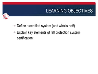 Fall Protection System Certification | PPT
