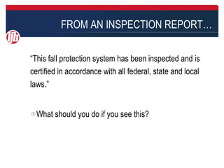 Fall Protection System Certification | PPT