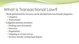 Certification workshop transactional law research | PPTX