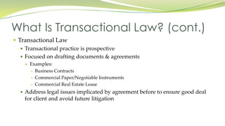 Certification workshop transactional law research | PPTX