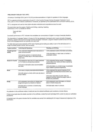 Preliminary English Test - 28.01.05