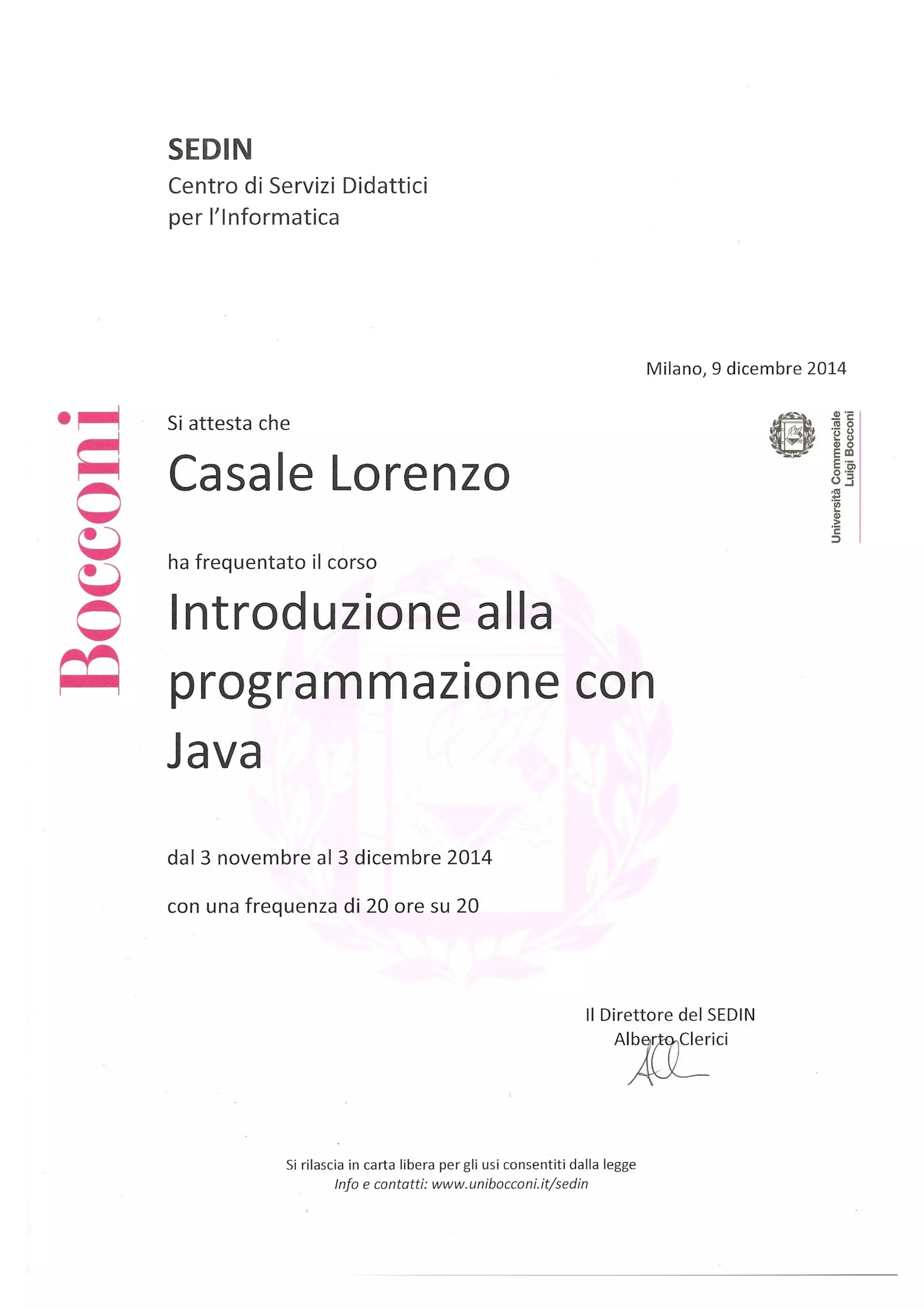 Certificato programmazione Java / Programming with Java | PDF | Web Development | Internet