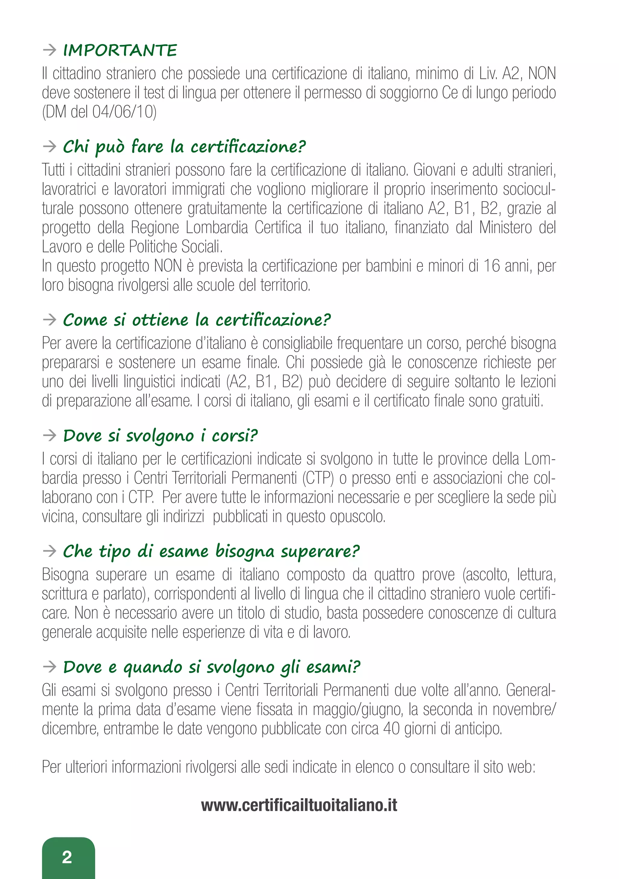 Certifica il tuo Italiano | PDF