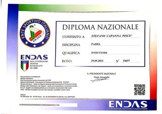 Certificazioni e Diplomi PADEL, Martial Arts, Fitness & GYM | PDF