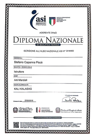 Certificazioni e Diplomi PADEL, Martial Arts, Fitness & GYM | PDF