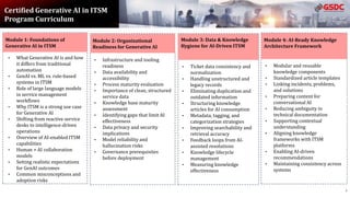 Career Growth Starts with Generative AI in ITSM Certification | PDF