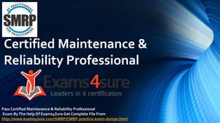 Certified Maintenance & Reliability Professional Study Guide Notes ...