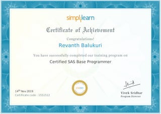 Certified base sas programmer | PPT