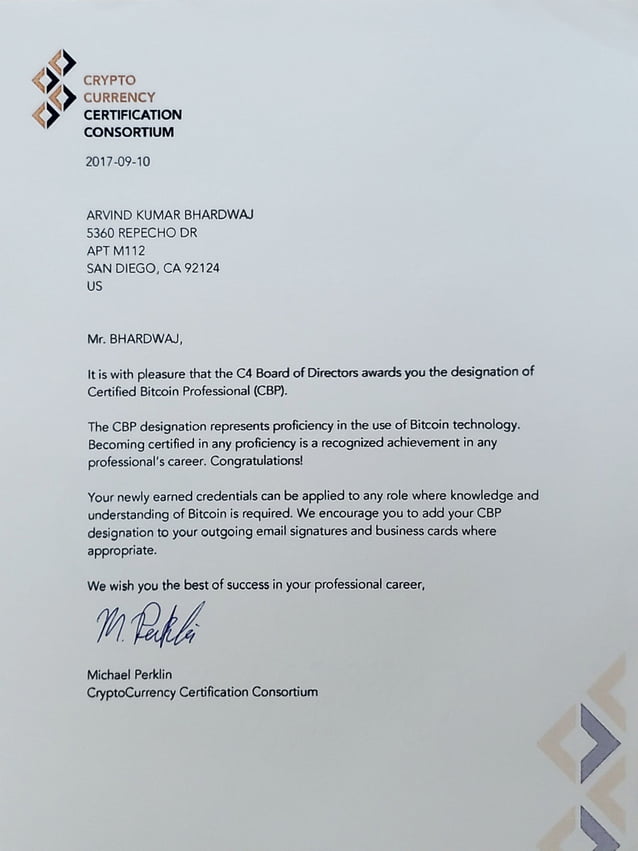 Certified Bitcoin Professional (CBP) | PPT