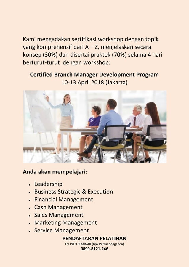 0899-8121-246 Certified Branch Manager Development Program | PDF