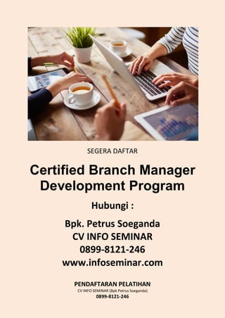 0899-8121-246 Certified Branch Manager Development Program | PDF
