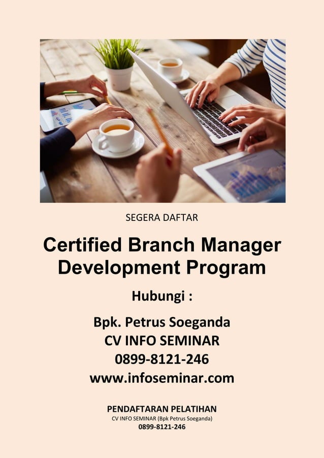 0899-8121-246 Certified Branch Manager Development Program | PDF