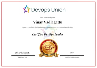 Certified devops leader | PPT