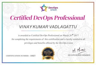 Certified devops Professional | PPT