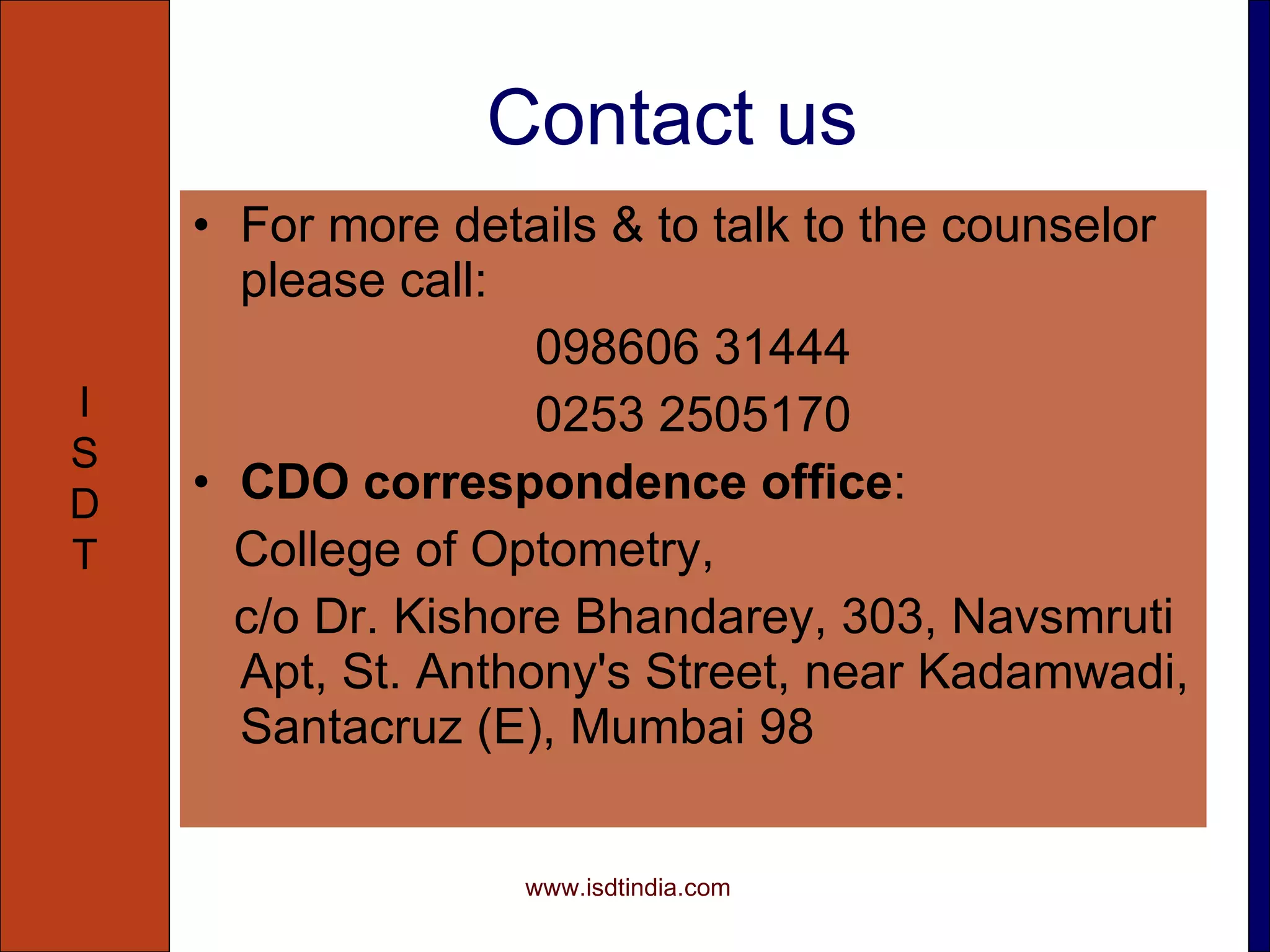 Certified dispensing optician (cdo) | PPS