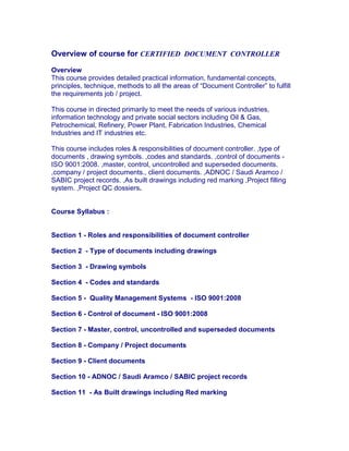 Certified document controller | PDF