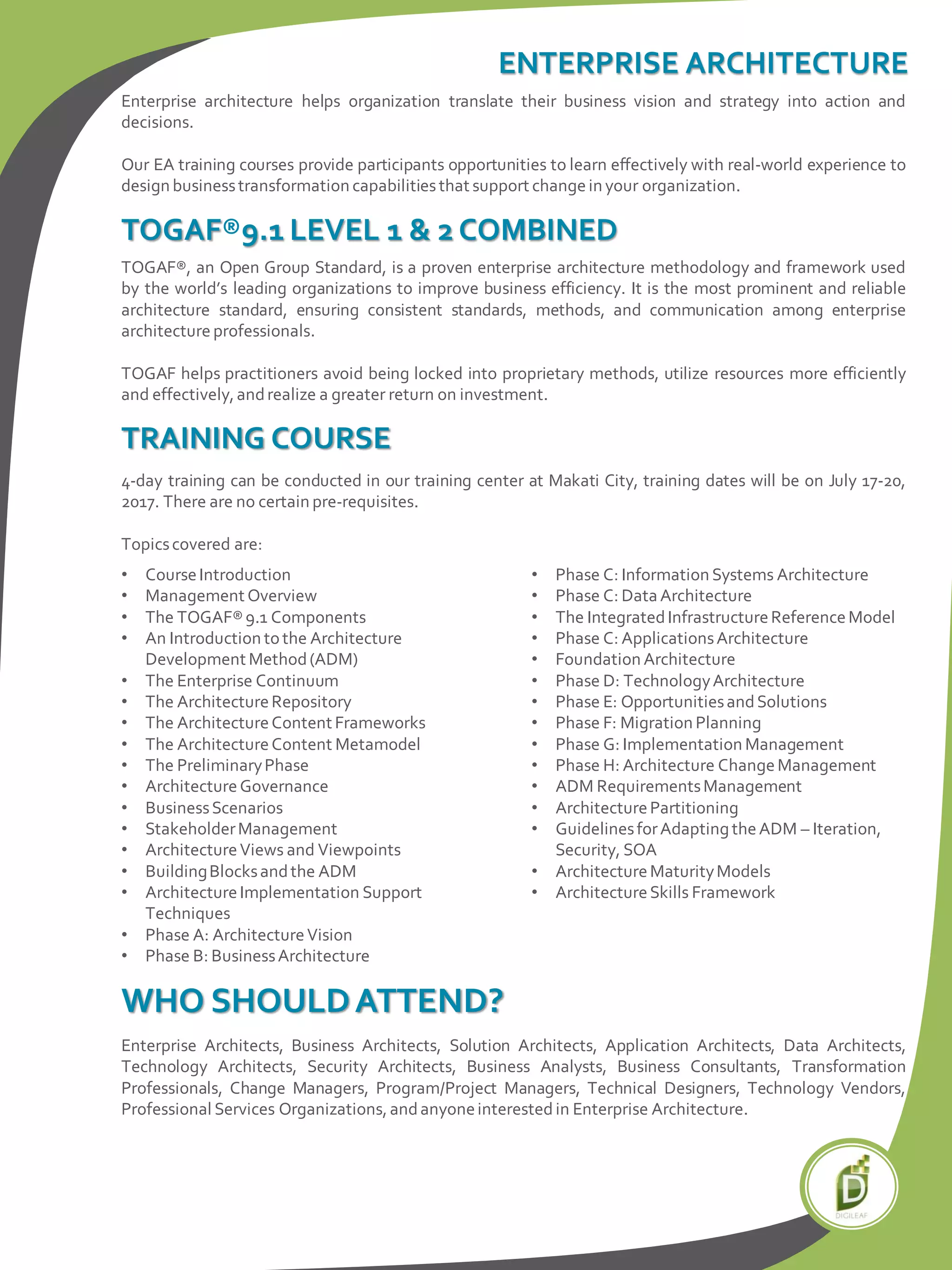 TOGAF 9.1 Level 1 & 3 Combined | PDF