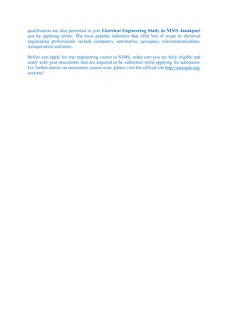 Certified engineering study nims janakpuri | PDF