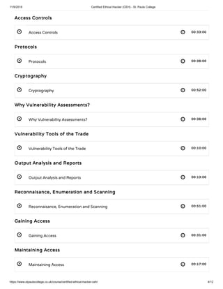 Certified Ethical Hacker (CEH) - St. Pauls College | PDF | Information and Network Security ...