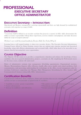 Executive Secretary Training Course in Dubai | PDF