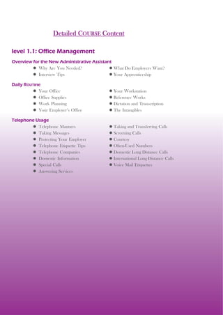 Executive Secretary Training Course in Dubai | PDF