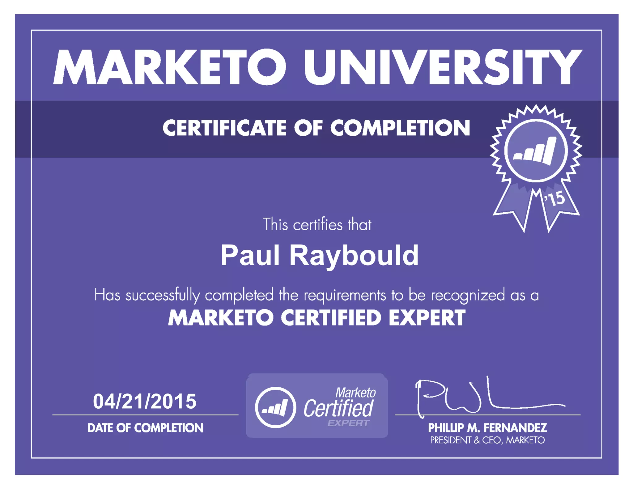 Marketo Certified Expert | PDF