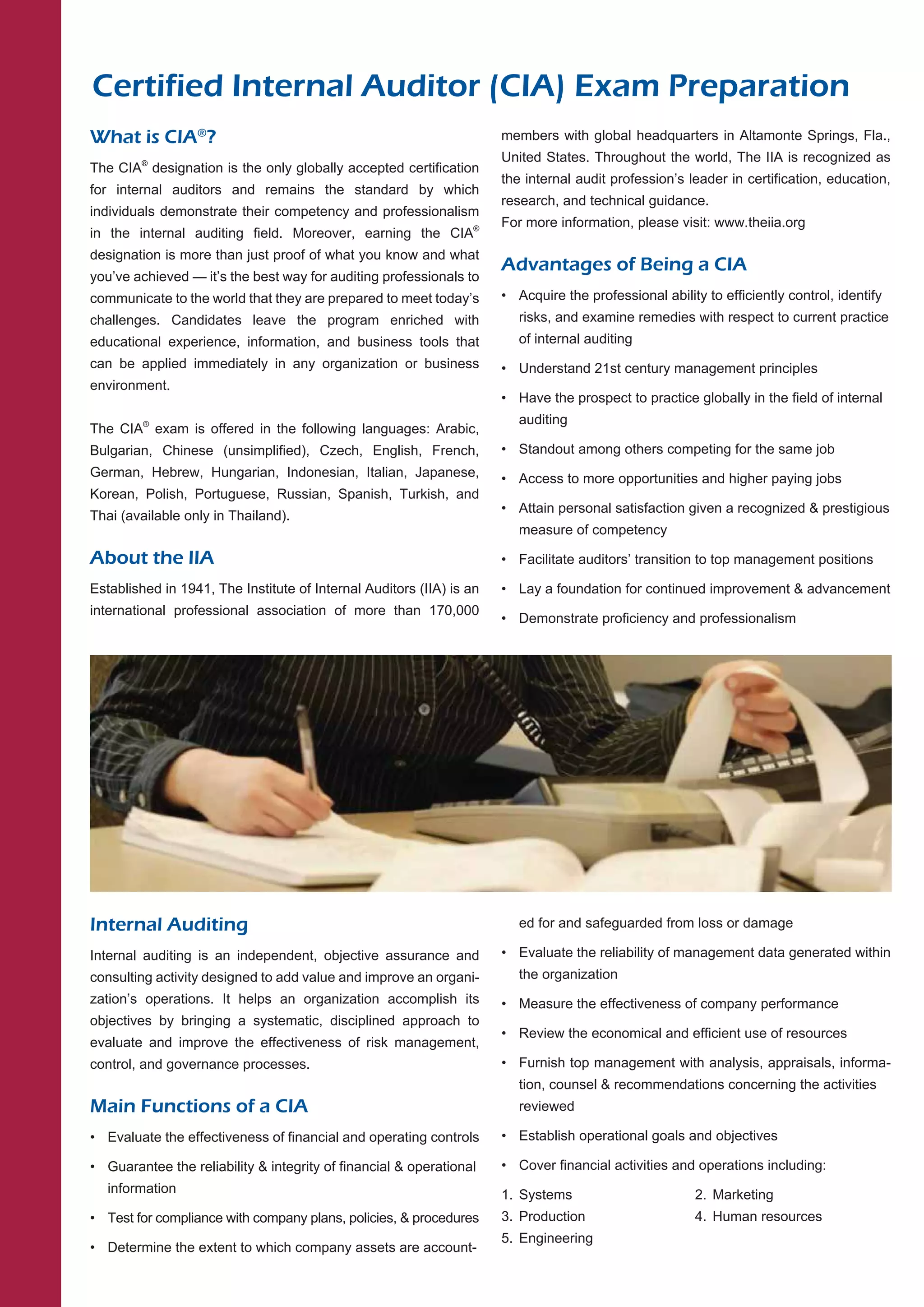 CIA (Certified Internal Auditor) | PDF