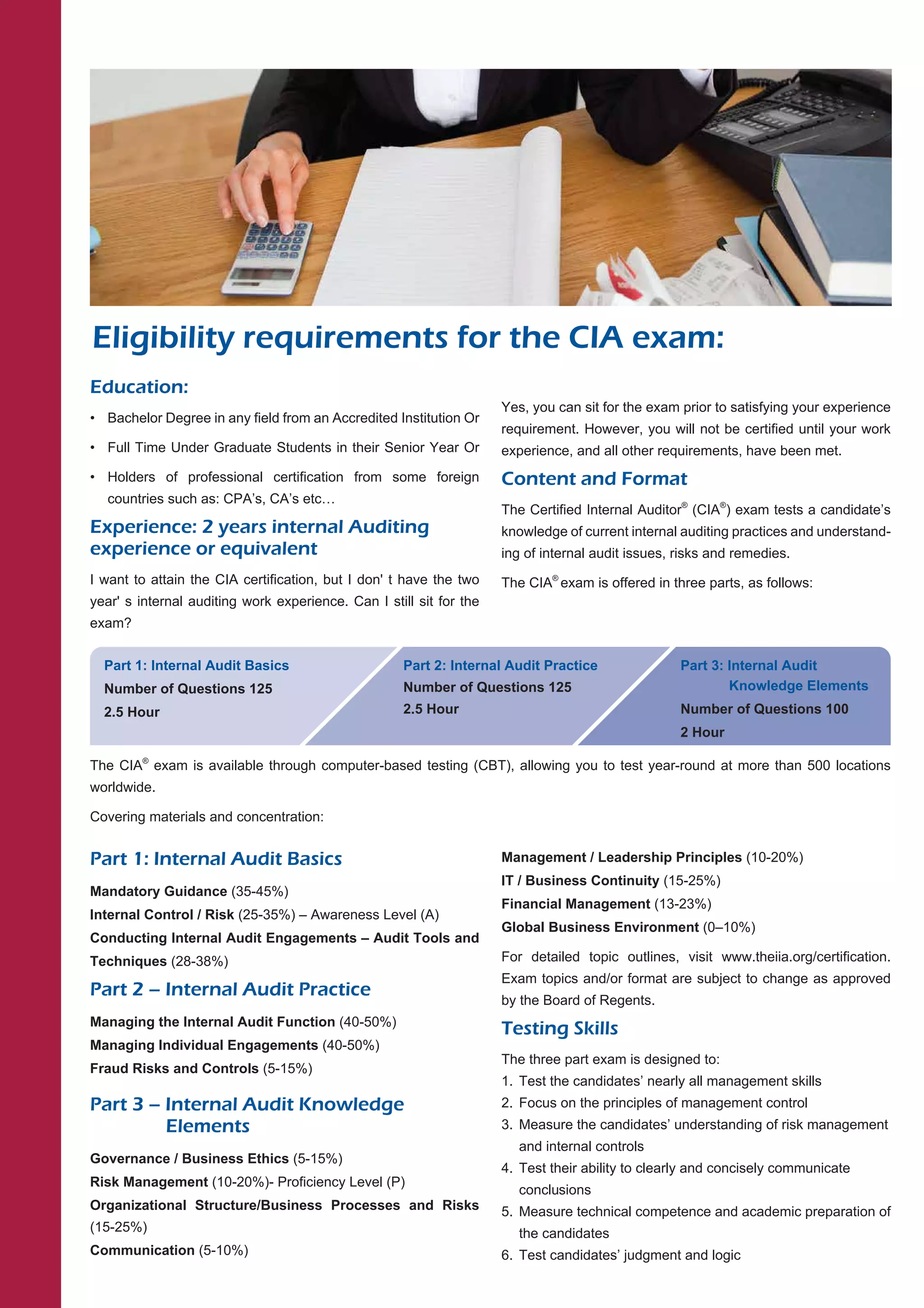 CIA (Certified Internal Auditor) | PDF