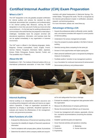CIA (Certified Internal Auditor) | PDF