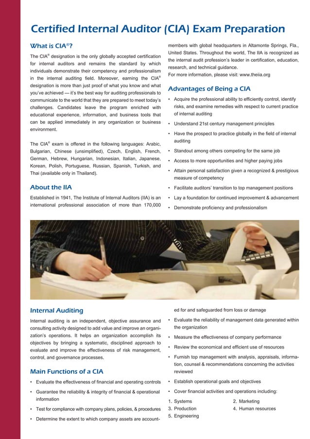 CIA (Certified Internal Auditor) | PDF