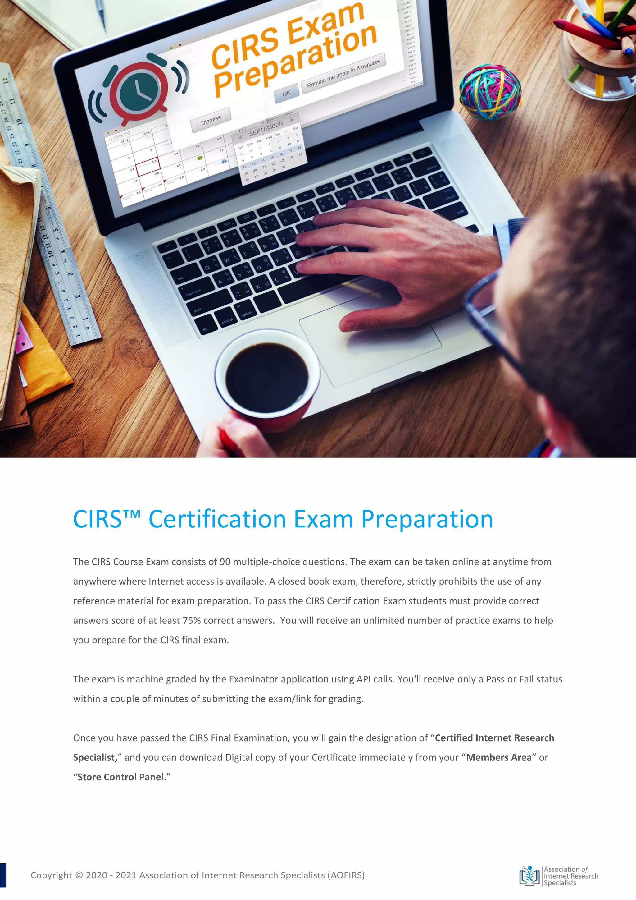 Certified Internet Research Specialist (CIRS™) Training Program Syllabus for 2021 Exam | PDF