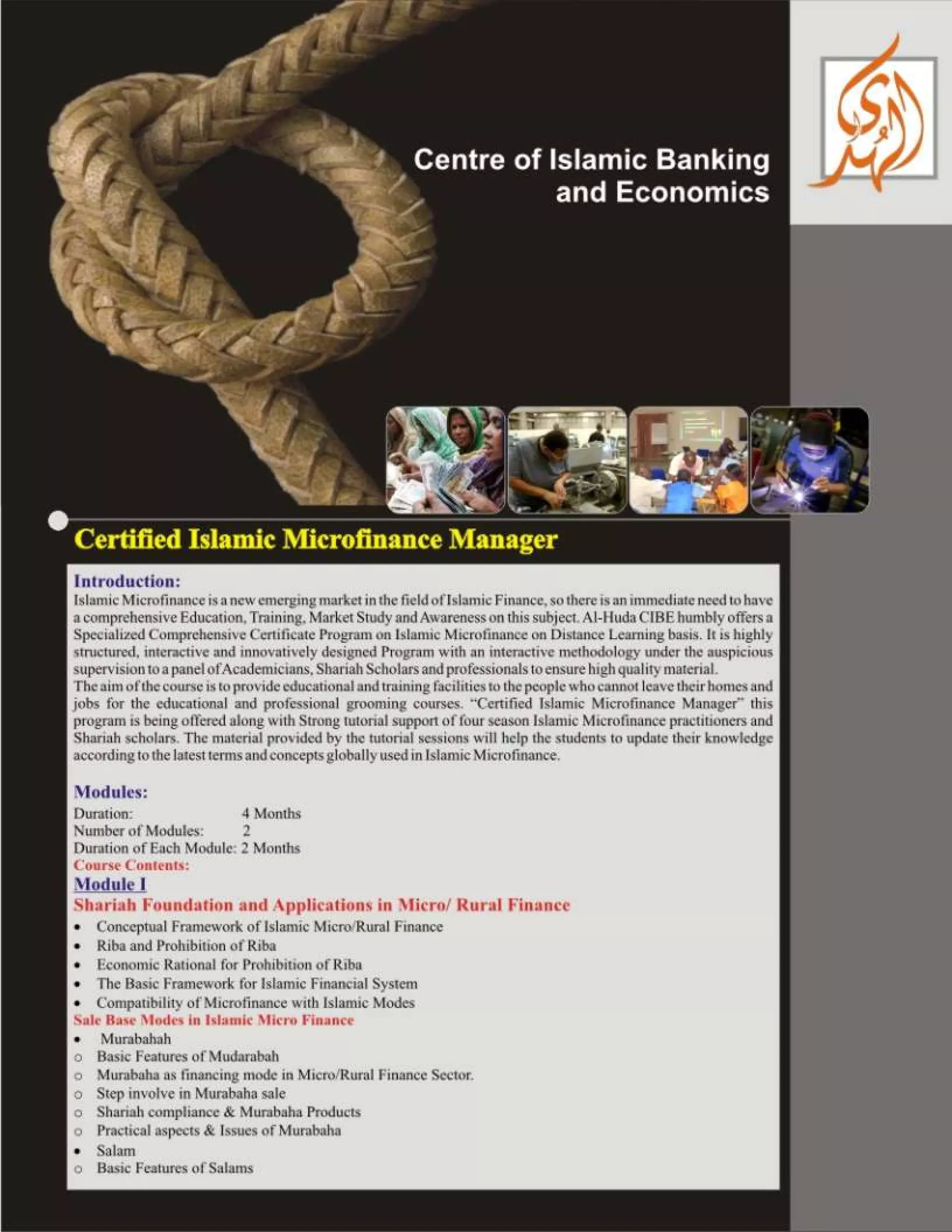 Certified islamic microfinance manager | PDF