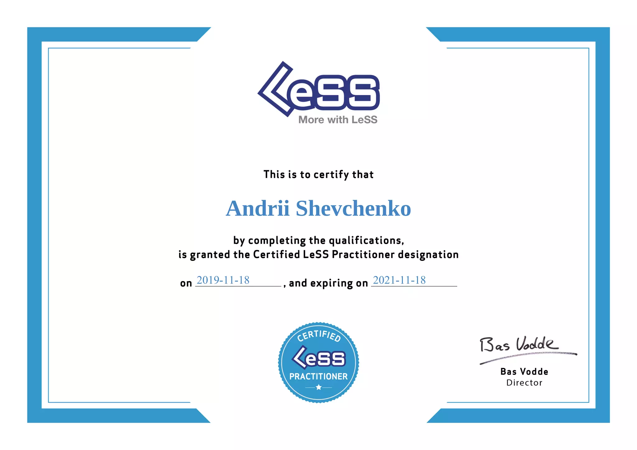 Certified LeSS Practitioner with Craig Larman | PPT