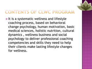 Certified life skills and wellness coach program | PPTX