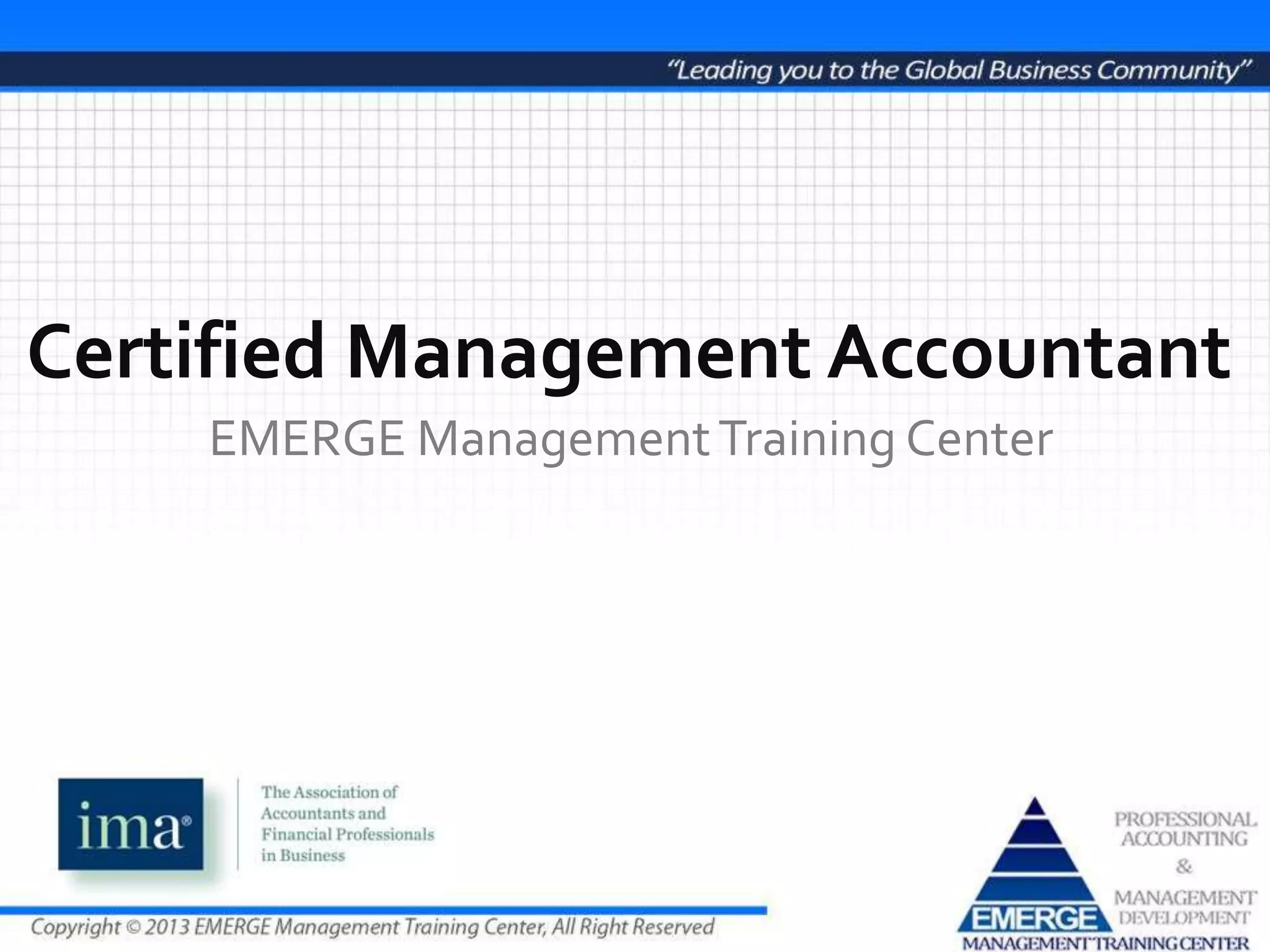 Certified Management Accountant - CMA | PPSX