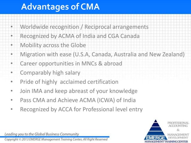 Certified Management Accountant - CMA | PPSX | Business Accounting ...