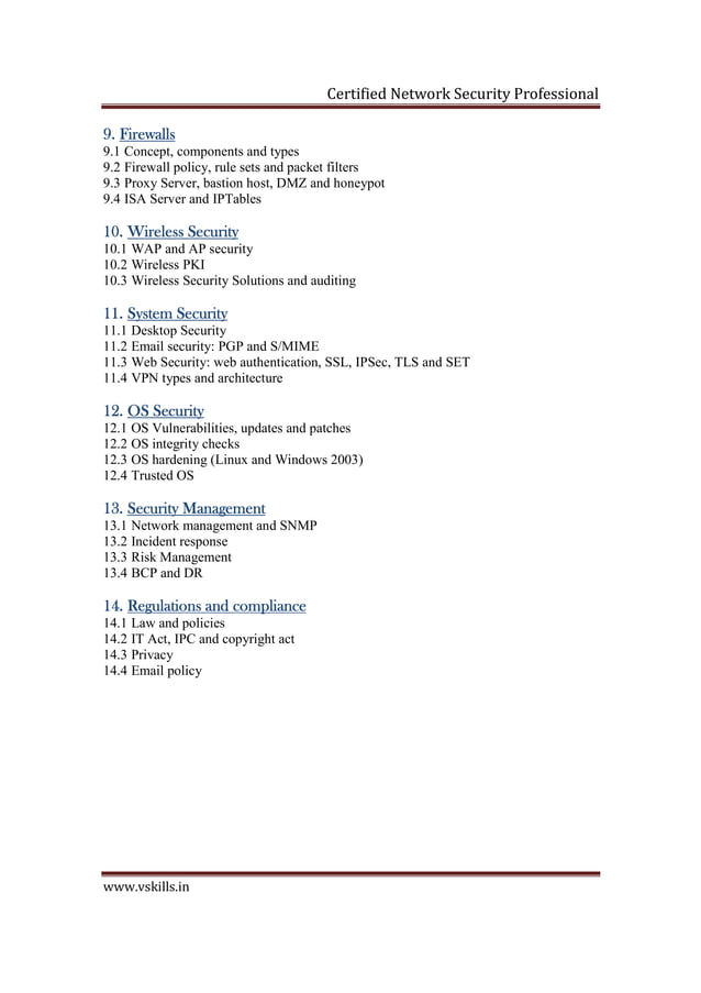 Network Security Certification | PDF