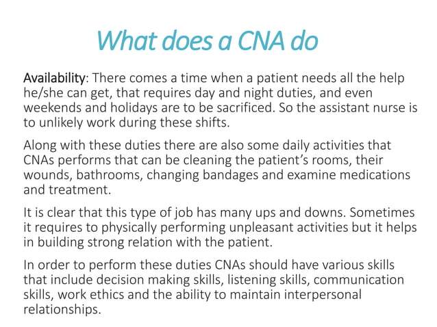 Certified nursing assistant | PPTX