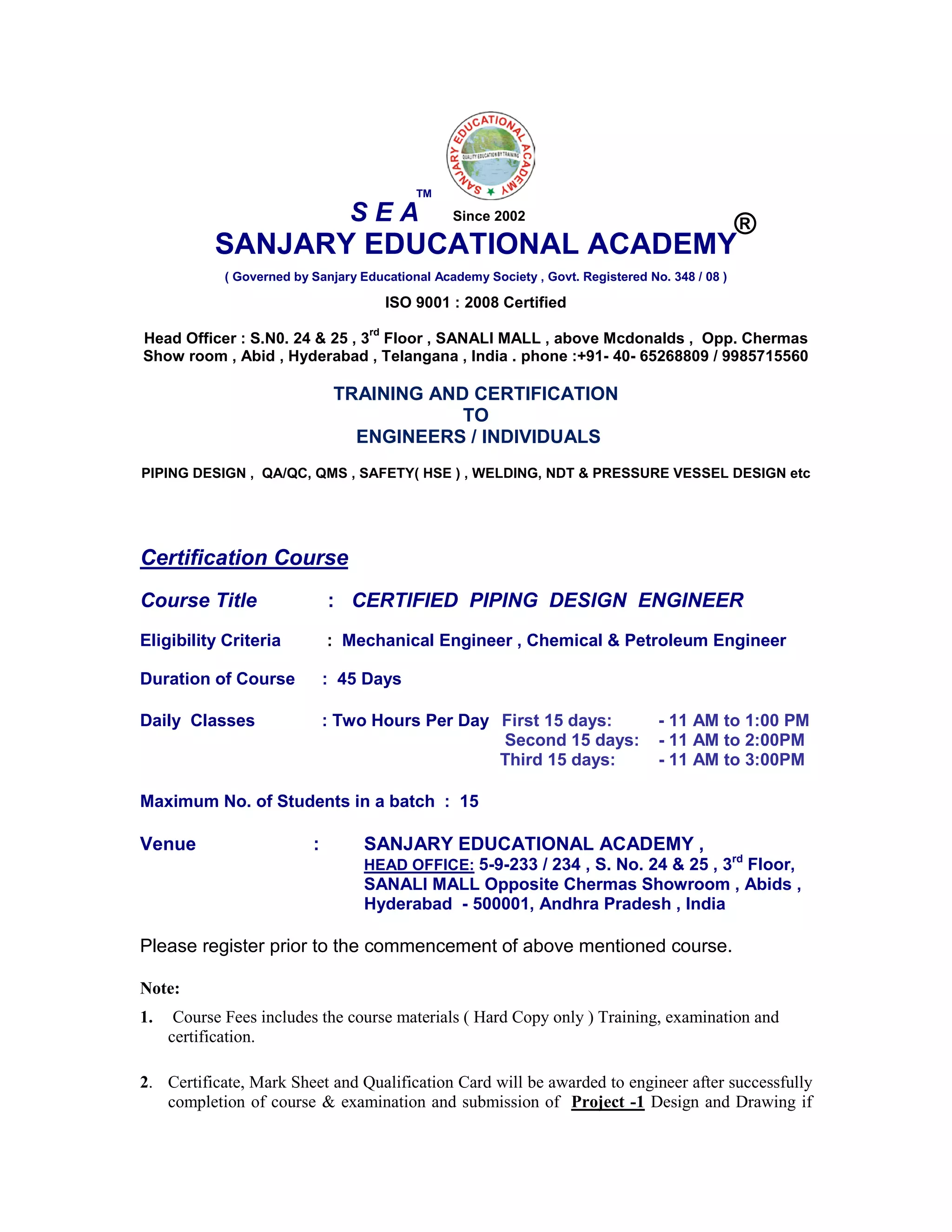 Certified piping design engineer | PDF | Civil Engineering Industry ...