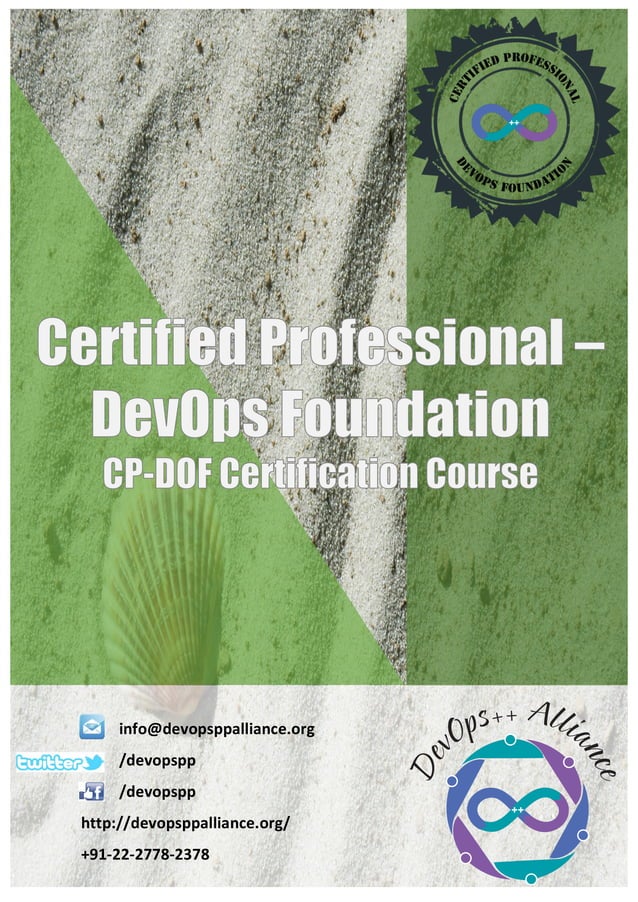 Certified professional - DevOps Foundation (CP-DOF) course information ...