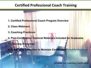 Certified professional coach training | PPT