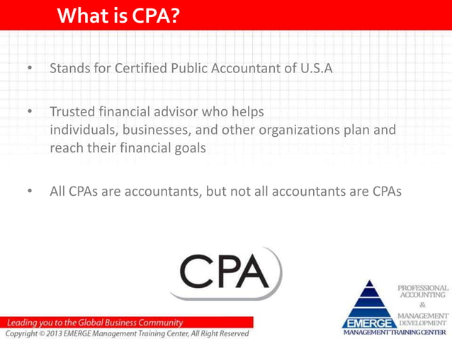 Certified Public Accountant - CPA | PPSX | Business Accounting & Finance | Business