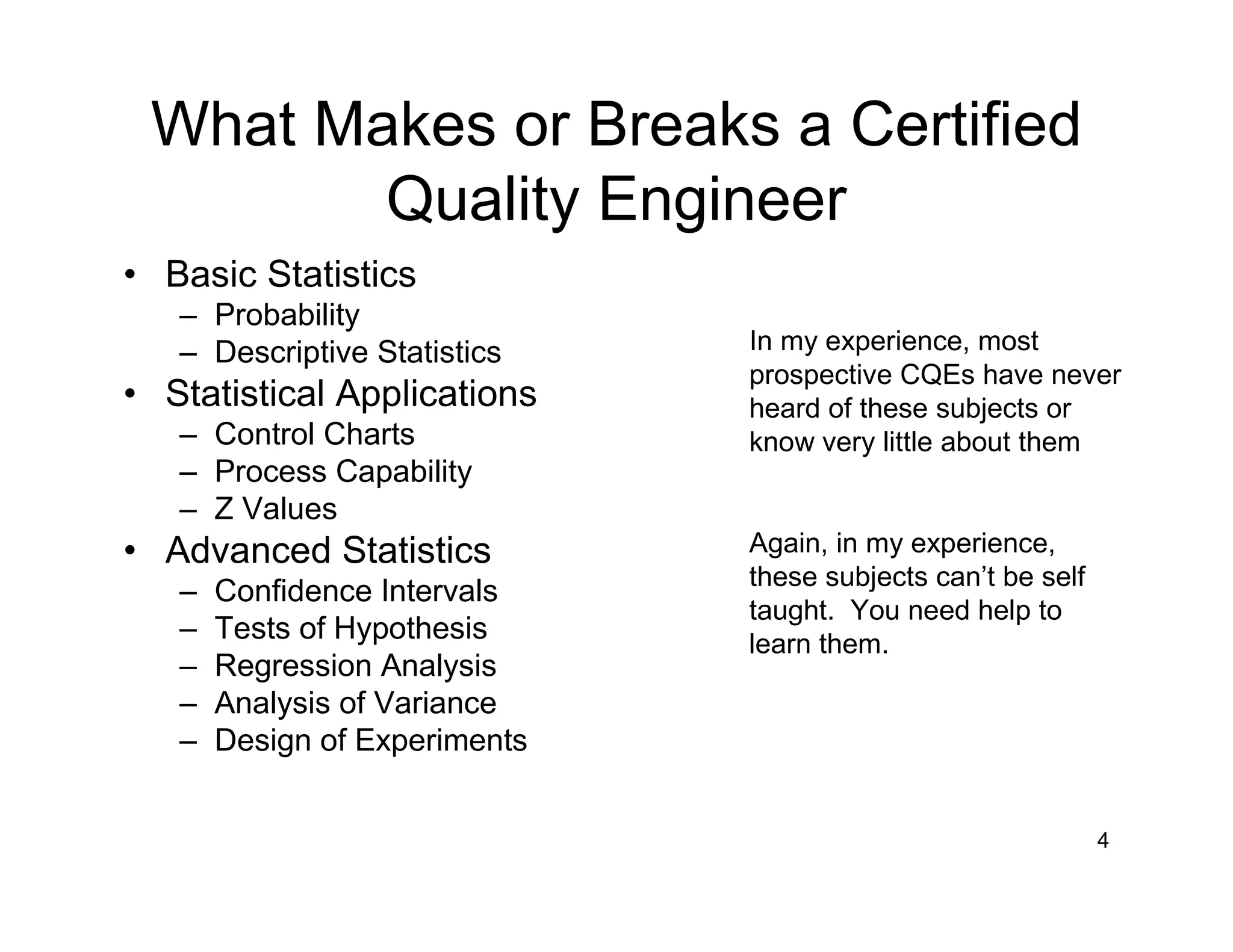 Certified Quality Engineer Exam Overview | PDF