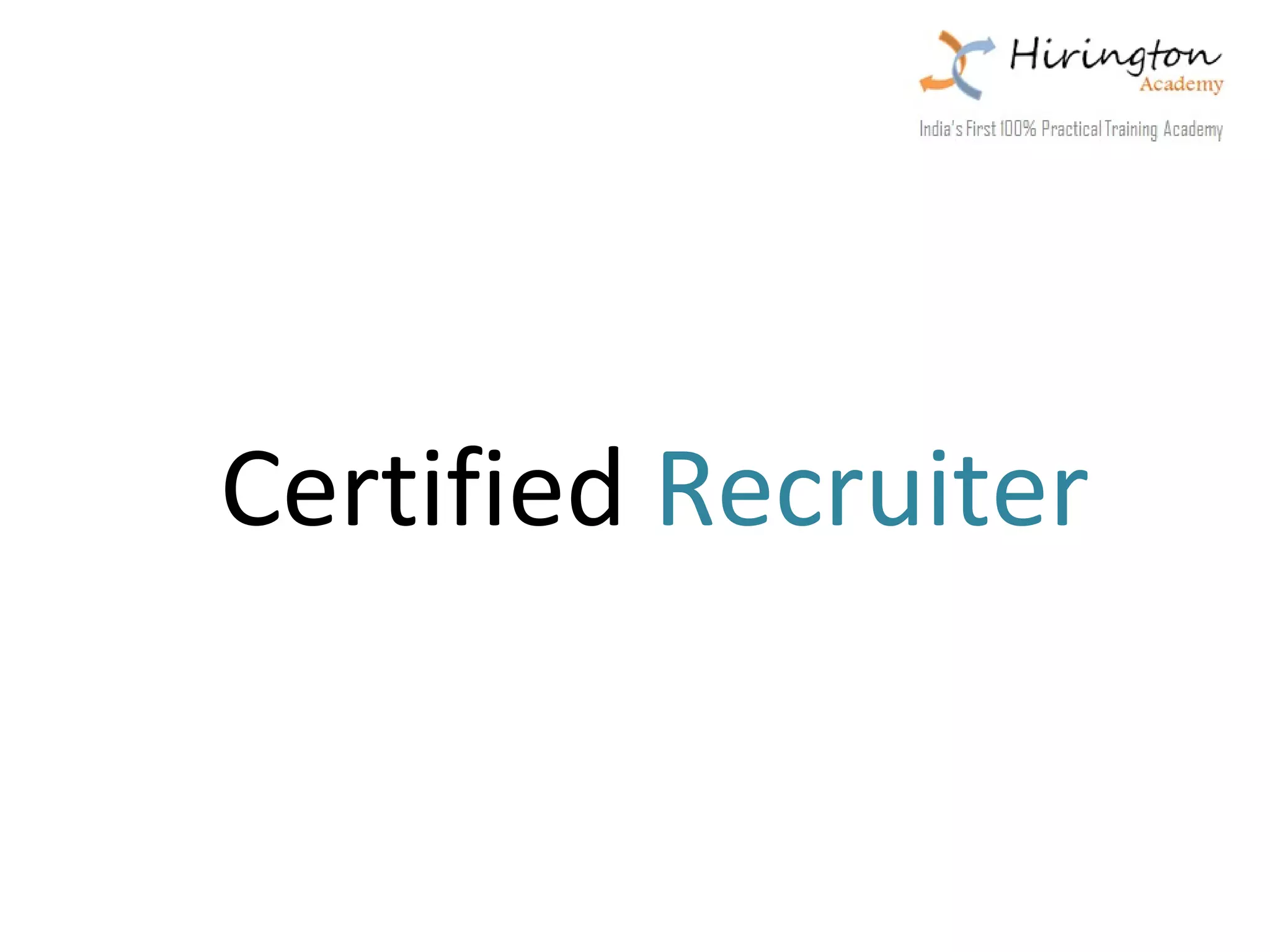 Certified recruiter program | PPS