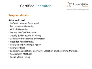 Certified recruiter program | PPS
