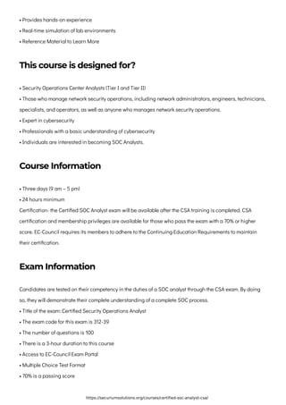 Certified SOC Analyst | PDF
